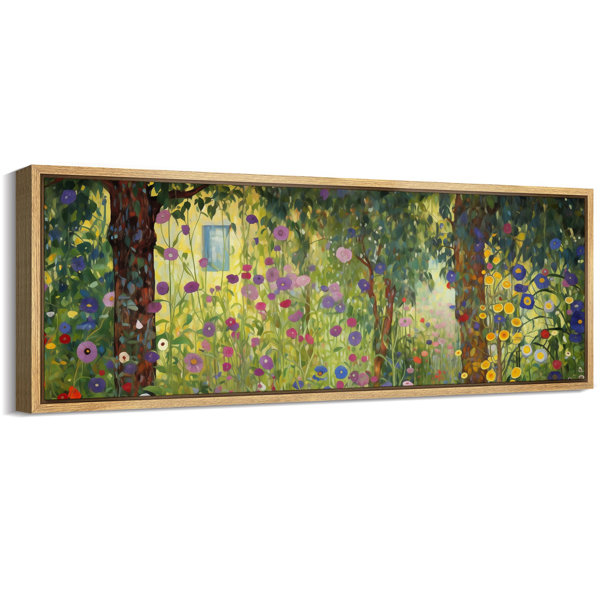 IDEA4WALL Vibrant Wildflower "Colorful Garden Flowers Vintage Classic Extra Large Framed Canvas ...